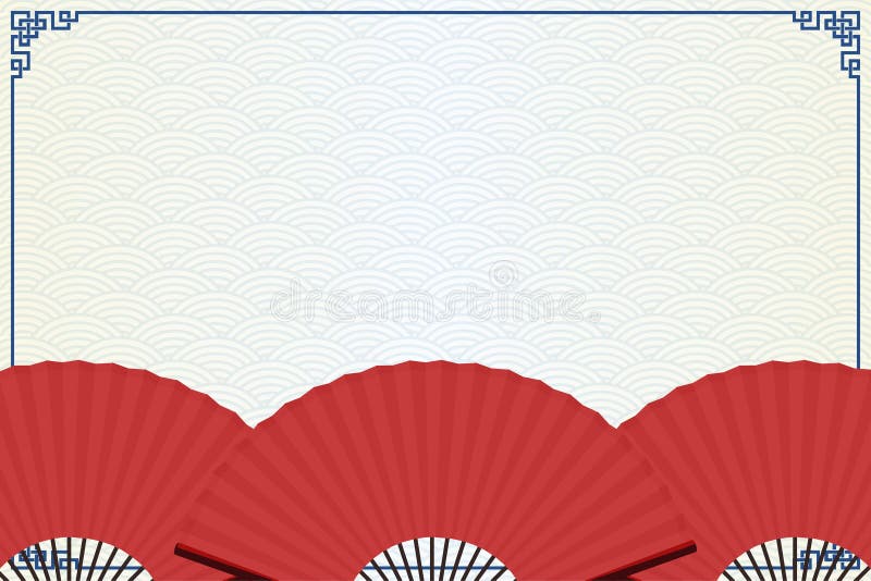 The Classic Chinese Background with the Traditional Fans Decorated ...