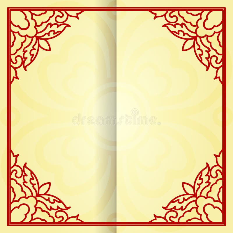 The Classic Chinese Card Background Stock Vector - Illustration of ...