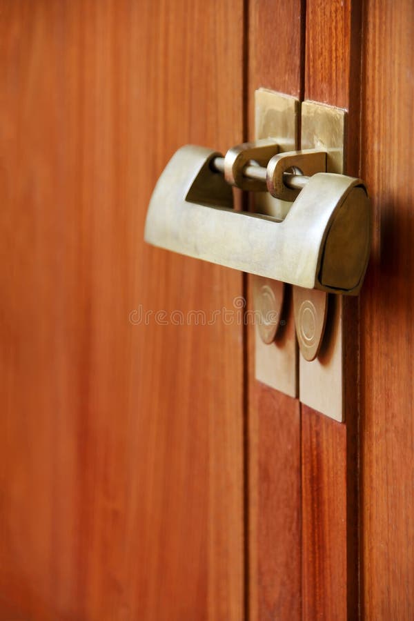 Classic Chinese Chest and Door Lock Stock Photo - Image of antique ...