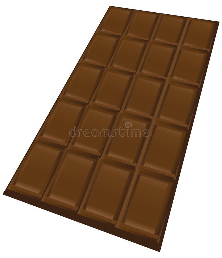Classic chocolate bar stock vector. Illustration of dessert - 118795190