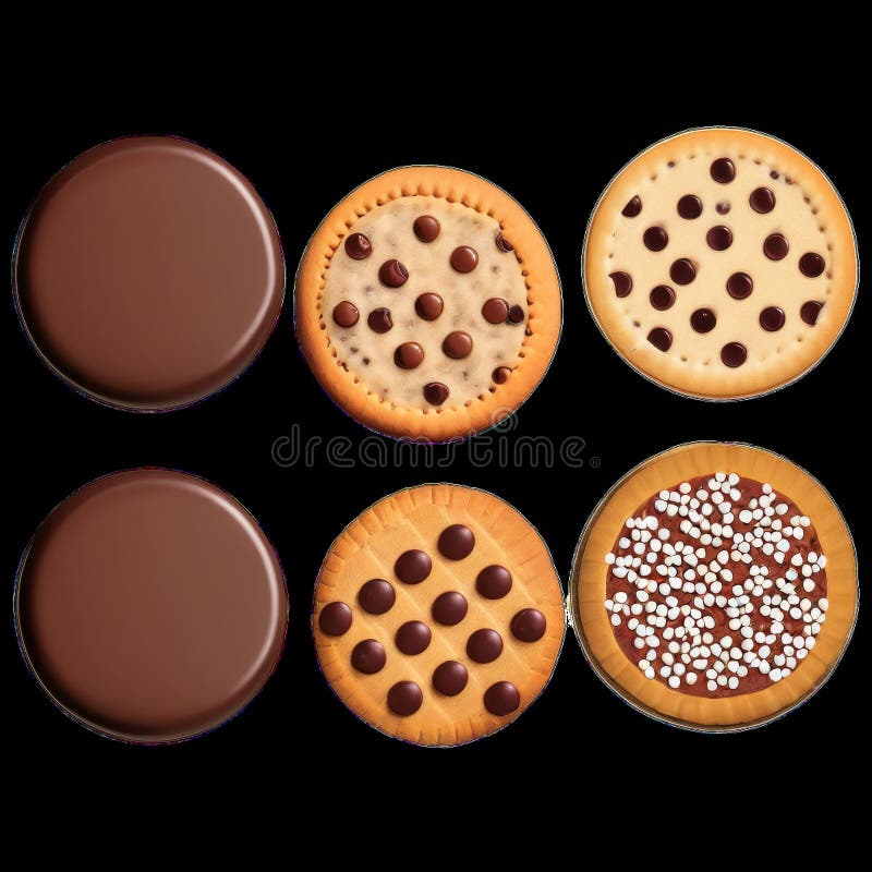Chocolate Chip Cookie Isolated on Transparent Background Stock Image ...