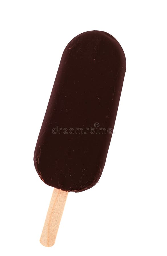 Classic Chocolate Icecream Choc-ice Bar on Stick Stock Image - Image of ...