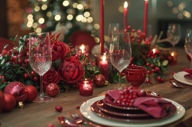 Classic Christmas Table Setups Showcasing Beautiful Seasonal ...