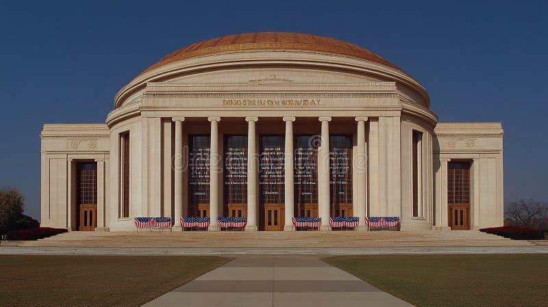 Classic Civic Center Building Stock Illustration - Illustration of ...