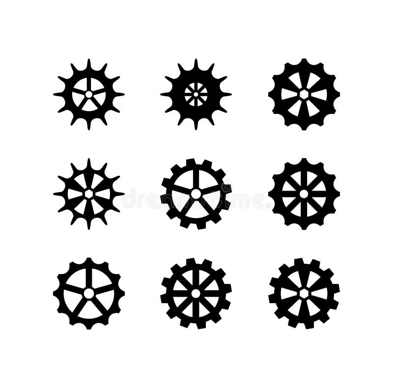 Classic Clock Gear Design Illustration Stock Vector - Illustration of ...