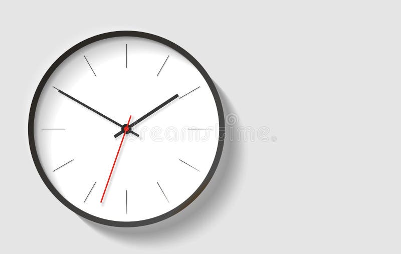 Classic Clock Image in Realistic Flat Style, Timer on White Background ...