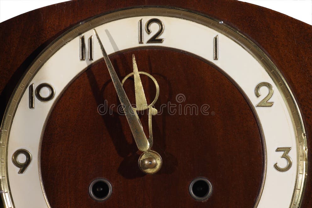 Classic Clock with Moving Pointer Stock Image - Image of dial ...