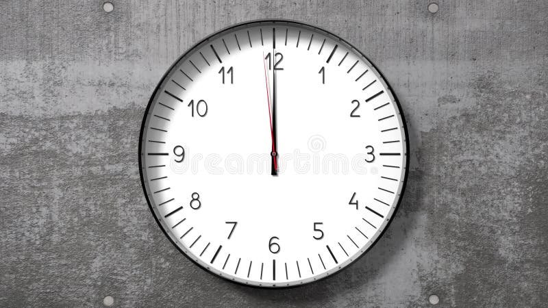 Classic Clock Showing 12 O Clock Stock Footage - Video of rotating ...