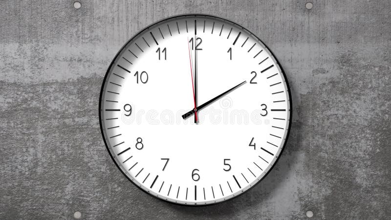 Classic Clock Showing 2 O Clock Stock Footage - Video of pointer, white ...