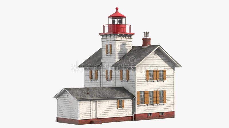 Classic Coastal Lighthouse with Detailed Architecture Design Stock ...