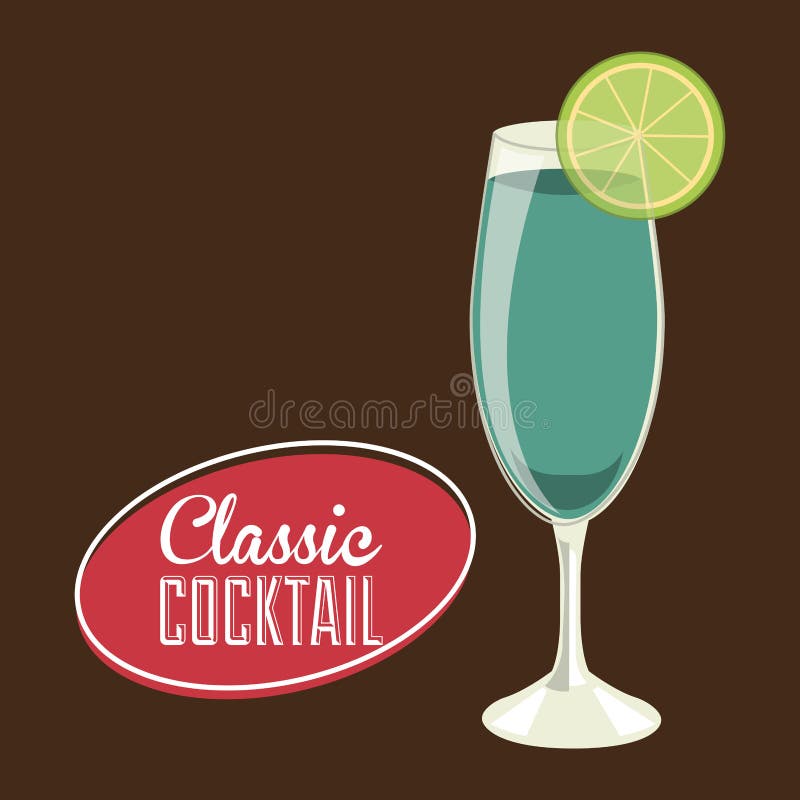 Classic cocktail stock vector. Illustration of recipe - 50358156