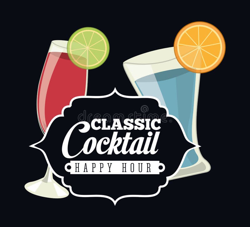 Classic cocktail stock vector. Illustration of badge - 50358306