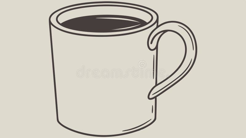 Classic Coffee Mug with Steam, Cozy Beverage, Vector Design Generative ...