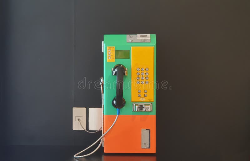Classic Coin and Card Public Phone Booth Stock Photo - Image of ...
