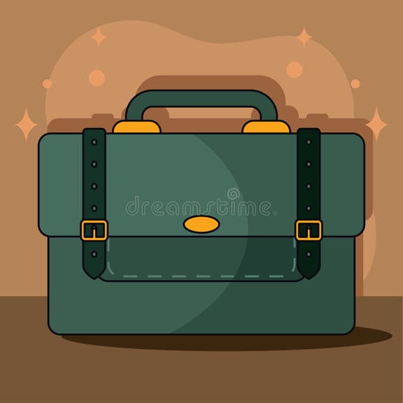 Classic Colored Briefcase. Vector Stock Vector - Illustration of ...