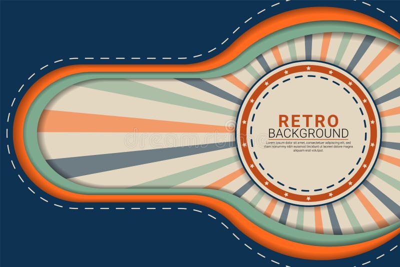 Classic Colorful Overlapped Layer Retro Vector Background with Diagonal ...