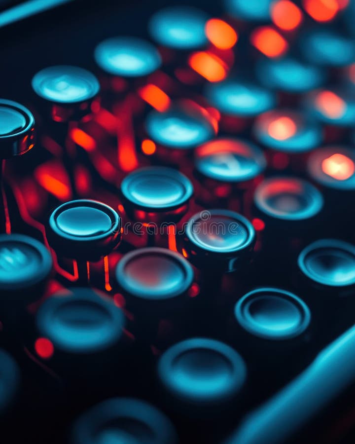 Classic Colorful Typewriter Keys Stock Illustration - Illustration of ...