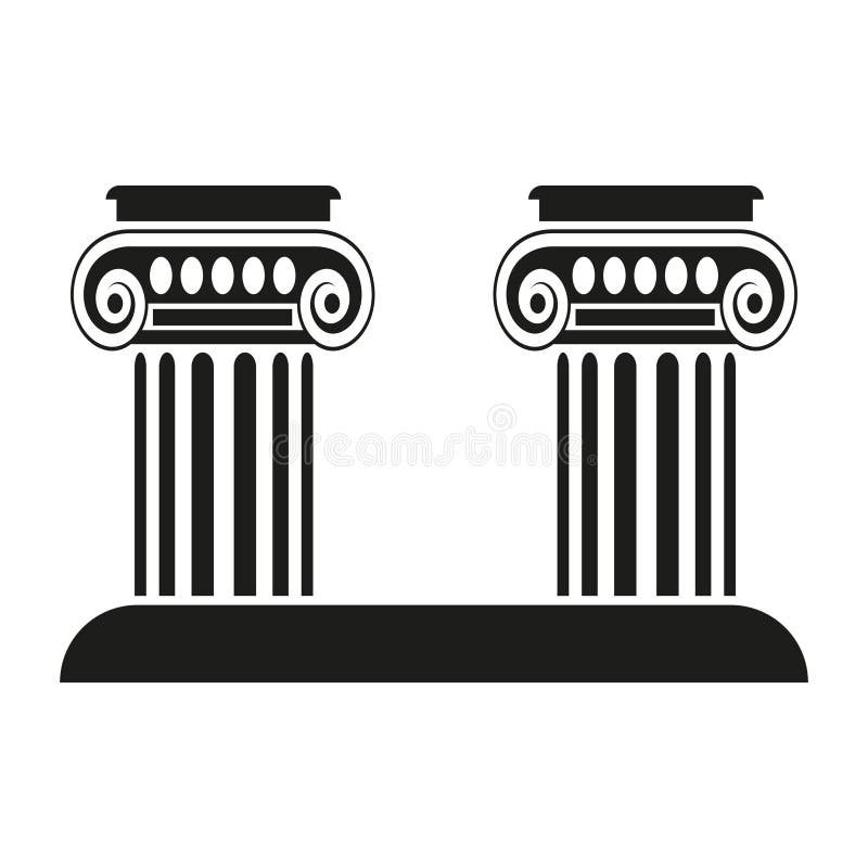 Classic Column Icon. Ancient Architecture Symbol. Greek Pillar ...