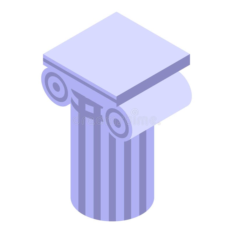 Classic Column Icon Isometric Vector. Greek History Stock Vector ...