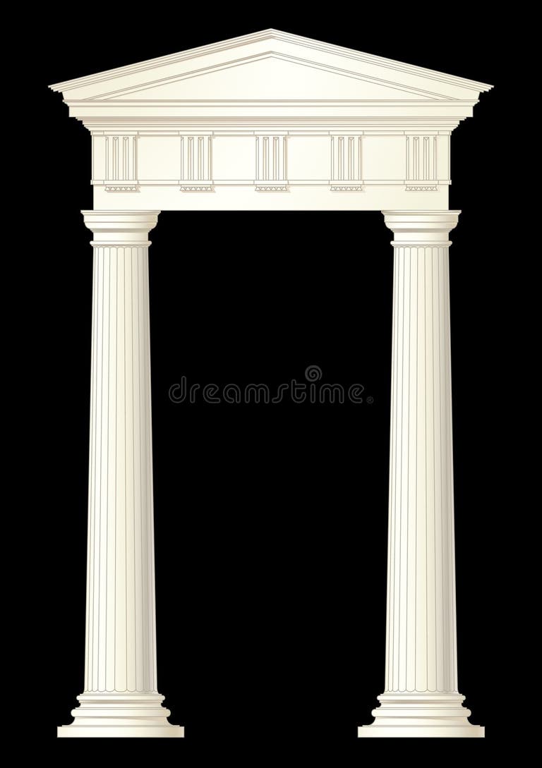 Classic Columns Line Drawing Stock Illustrations – 700 Classic Columns ...
