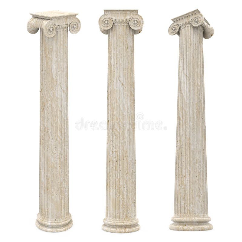 Classic Columns Isolated stock illustration. Illustration of structure ...