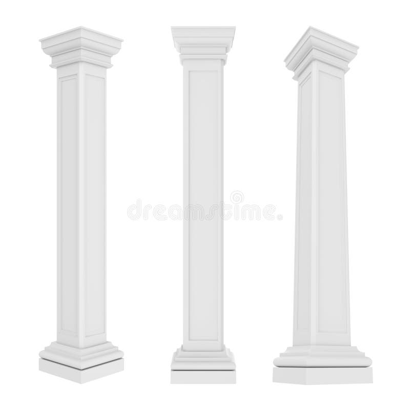 Classic Columns Isolated stock illustration. Illustration of building ...