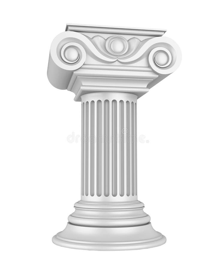 Classic Columns Isolated stock illustration. Illustration of building ...