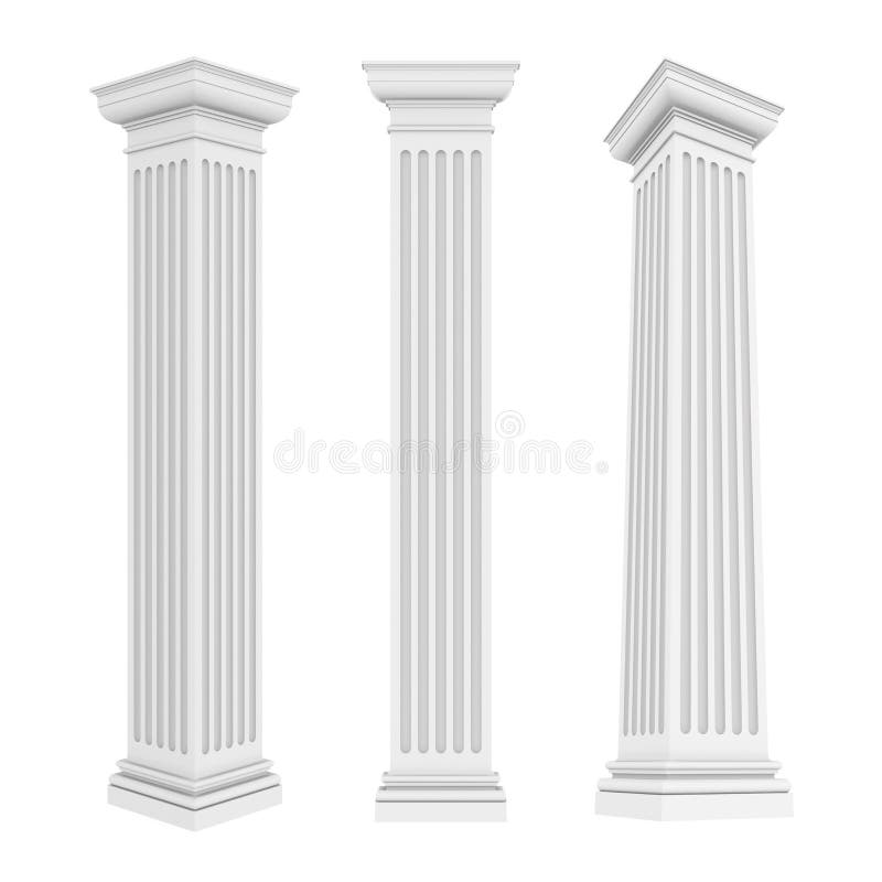 Classic Columns Isolated stock illustration. Illustration of ...