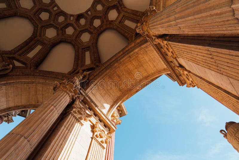 Classic Columns in San Francisco Stock Image - Image of resonance ...
