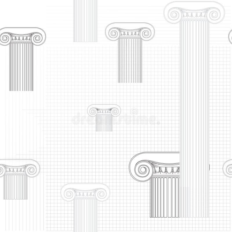 Classic Columns Seamless Background. Roman Column Seamless Pattern ...