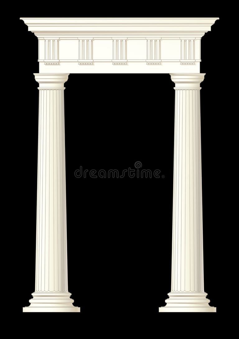 Classic Columns Line Drawing Stock Illustrations – 342 Classic Columns ...