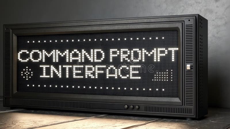 A Classic Command Prompt Interface with a Black Canvas Adorned with ...