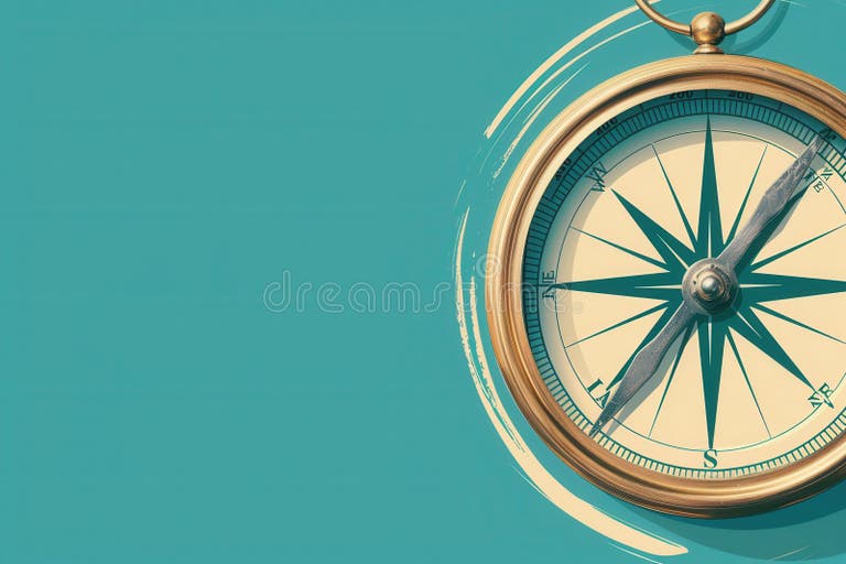 A Classic Compass with a Clear, Well-defined Face. the Compass is Set ...