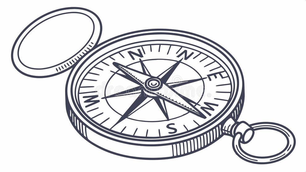 Classic Compass Icon, Navigation and Direction Symbol Vector Design ...