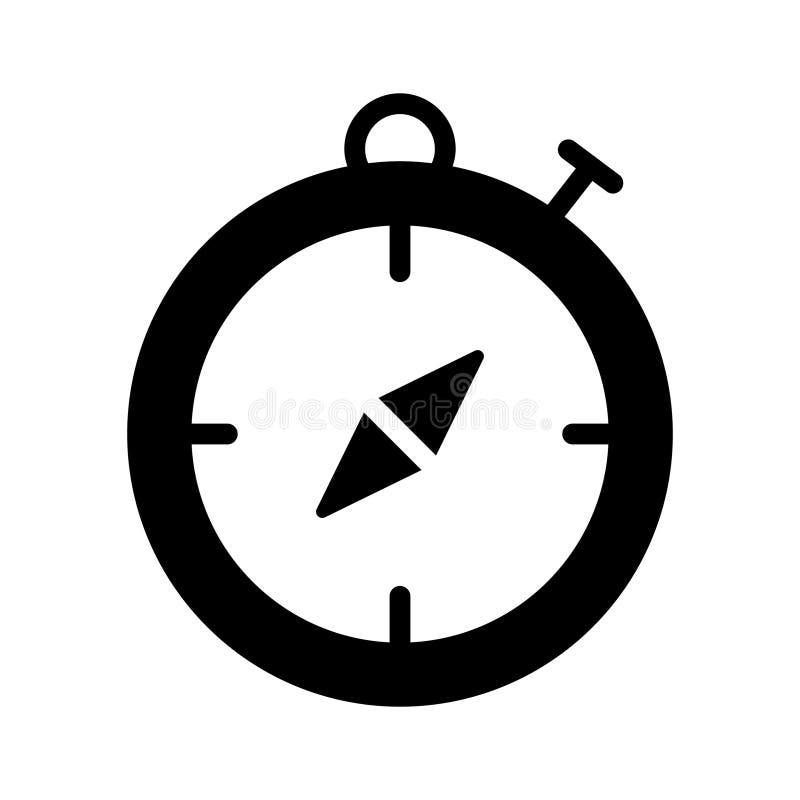 A Classic Compass Icon Representing Navigation and Direction. Stock ...