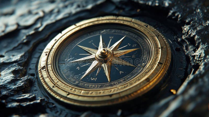 Classic Compass Symbolizing Navigation and Exploration Concepts Stock ...