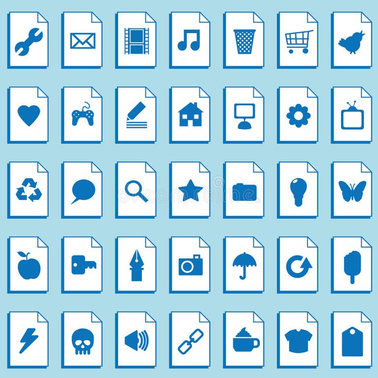 Classic computer files stock vector. Illustration of clip - 12796265