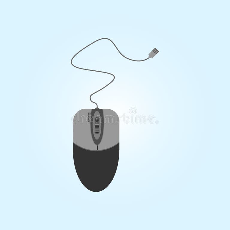Classic Computer Mouse Design Illustration. Stock Vector - Illustration ...
