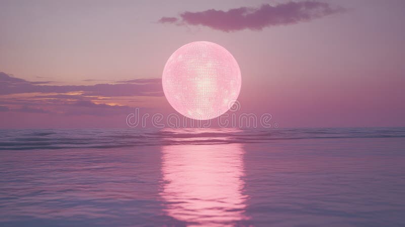 A Classic Computer Screen Featuring Digital Artwork Under a Bright Pink ...