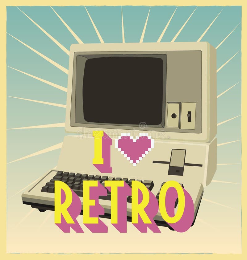 Classic Computer stock vector. Illustration of office - 66540862