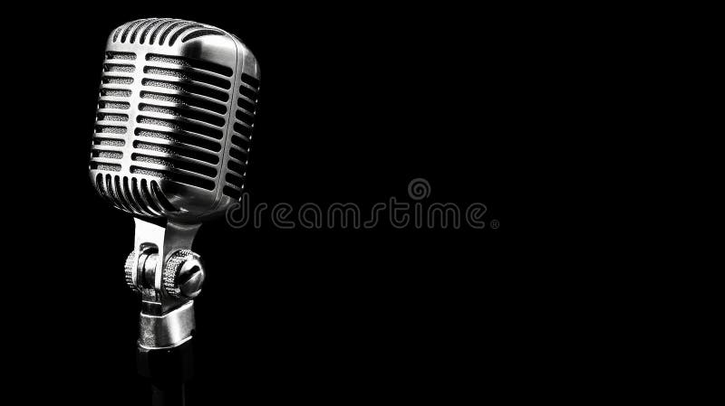 Classic Condenser Microphone on Shock Mount with Charcoal Black ...