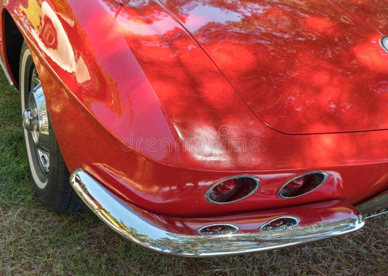Classic Corvette Rear End Details Stock Photo - Image of historical ...