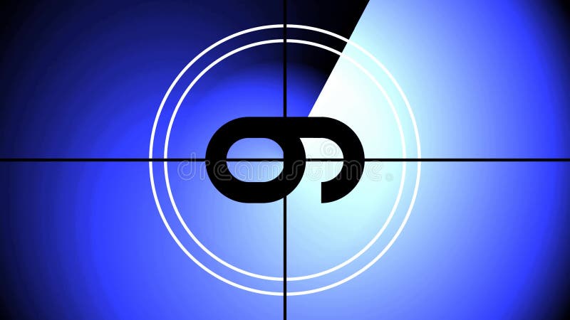 Classic Countdown Clock with Blue Background Stock Footage - Video of ...