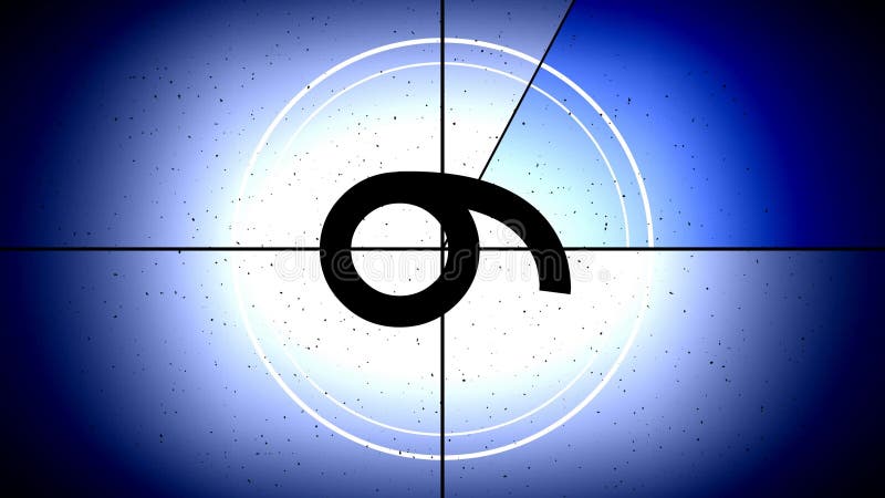 Classic Countdown Clock with Blue Background Stock Video - Video of ...