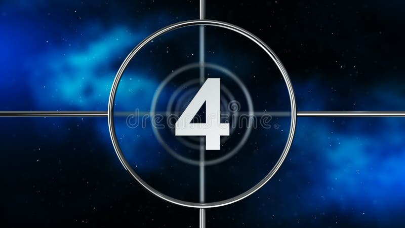 A Classic Countdown Frame at the Number Four Stock Illustration ...
