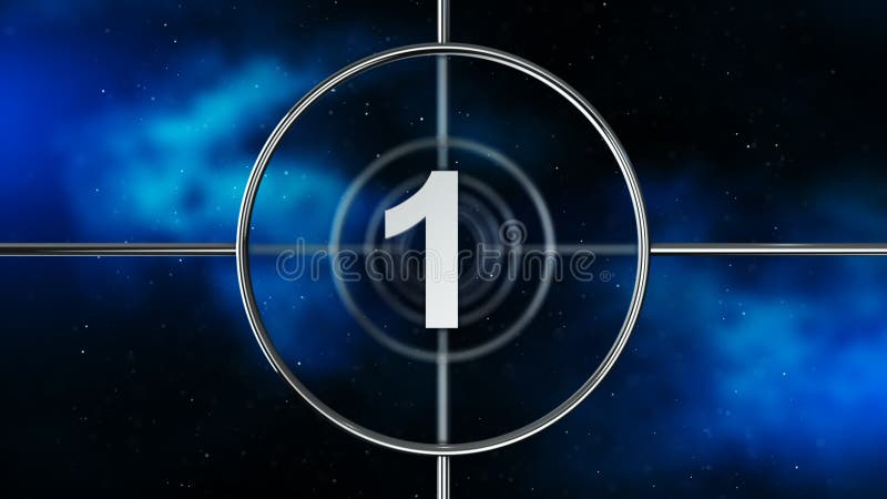 A Classic Countdown Frame at the Number One Stock Illustration ...