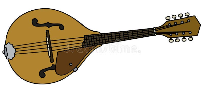 Mandolin stock illustration. Illustration of blue, music - 7454397