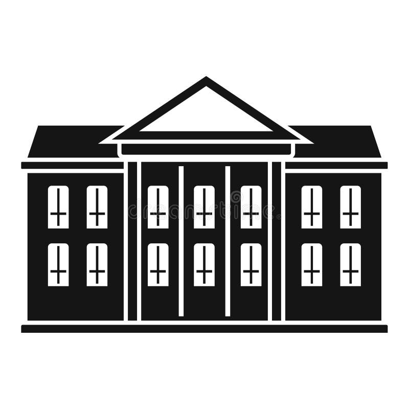 Classic Courthouse Icon, Simple Style Stock Vector - Illustration of ...