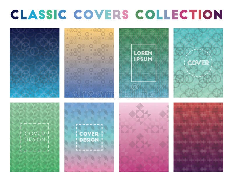 Classic Covers Collection. stock vector. Illustration of gradient ...