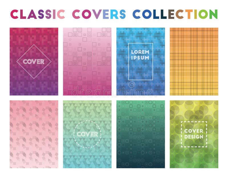 Classic Cover Page Layouts. Stock Vector - Illustration of cover ...